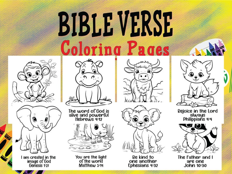 Bible Verse Coloring Pages for Kid Christian Safari Animal Coloring ...