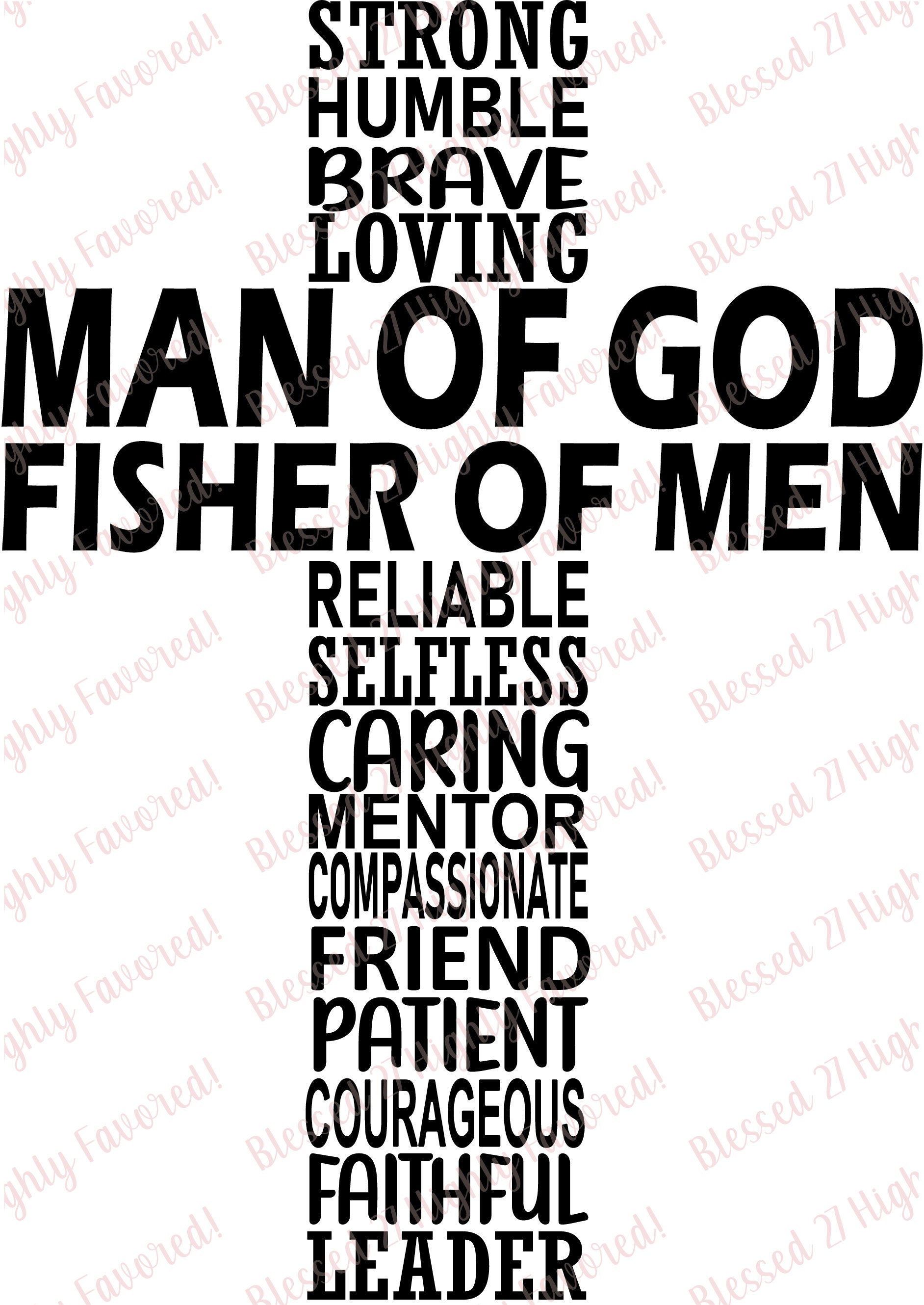 Men Christian Shirt Man of God Svg Fisher of Men Png Guys Faith SVG ...