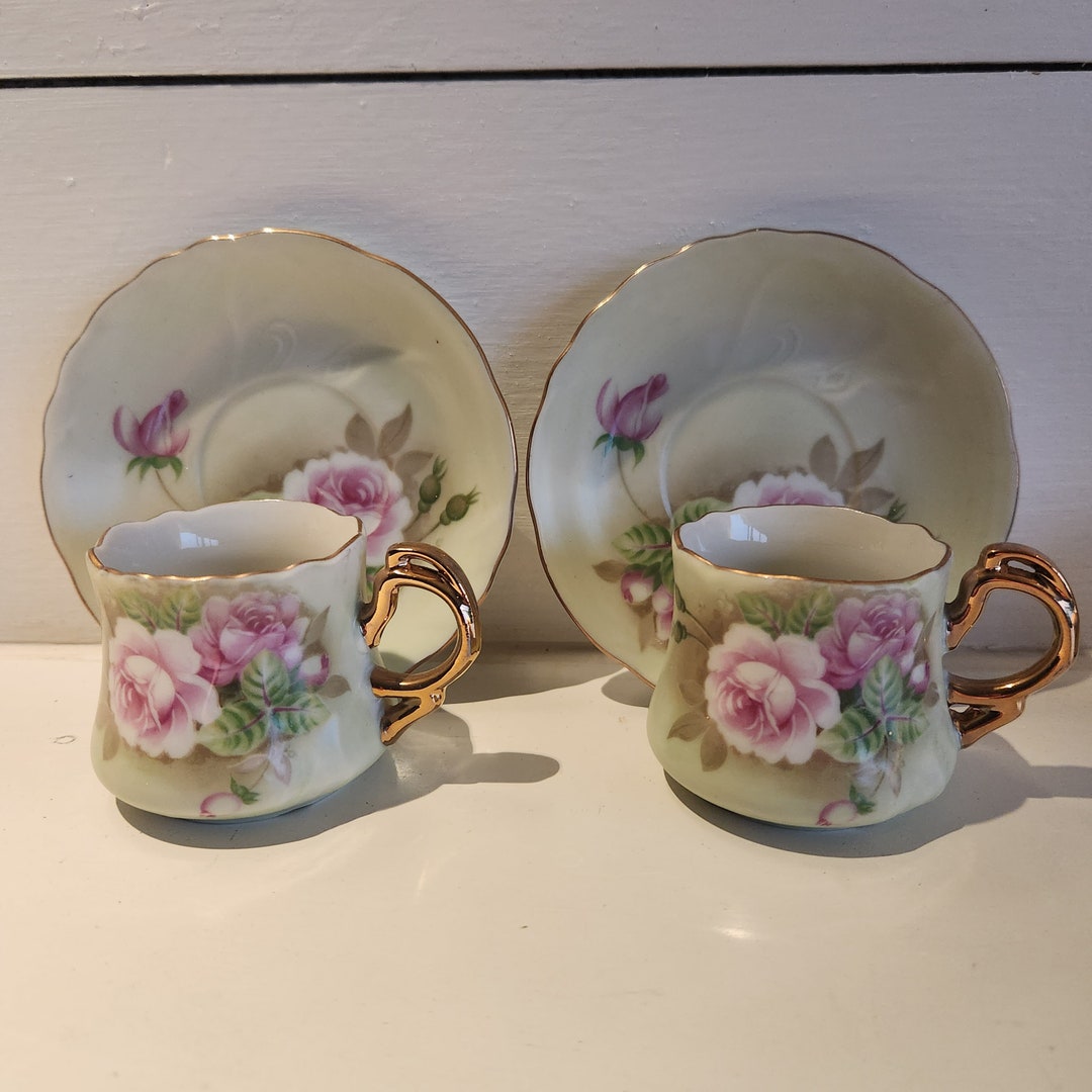 Lefton China Cup and Saucer Set - Etsy