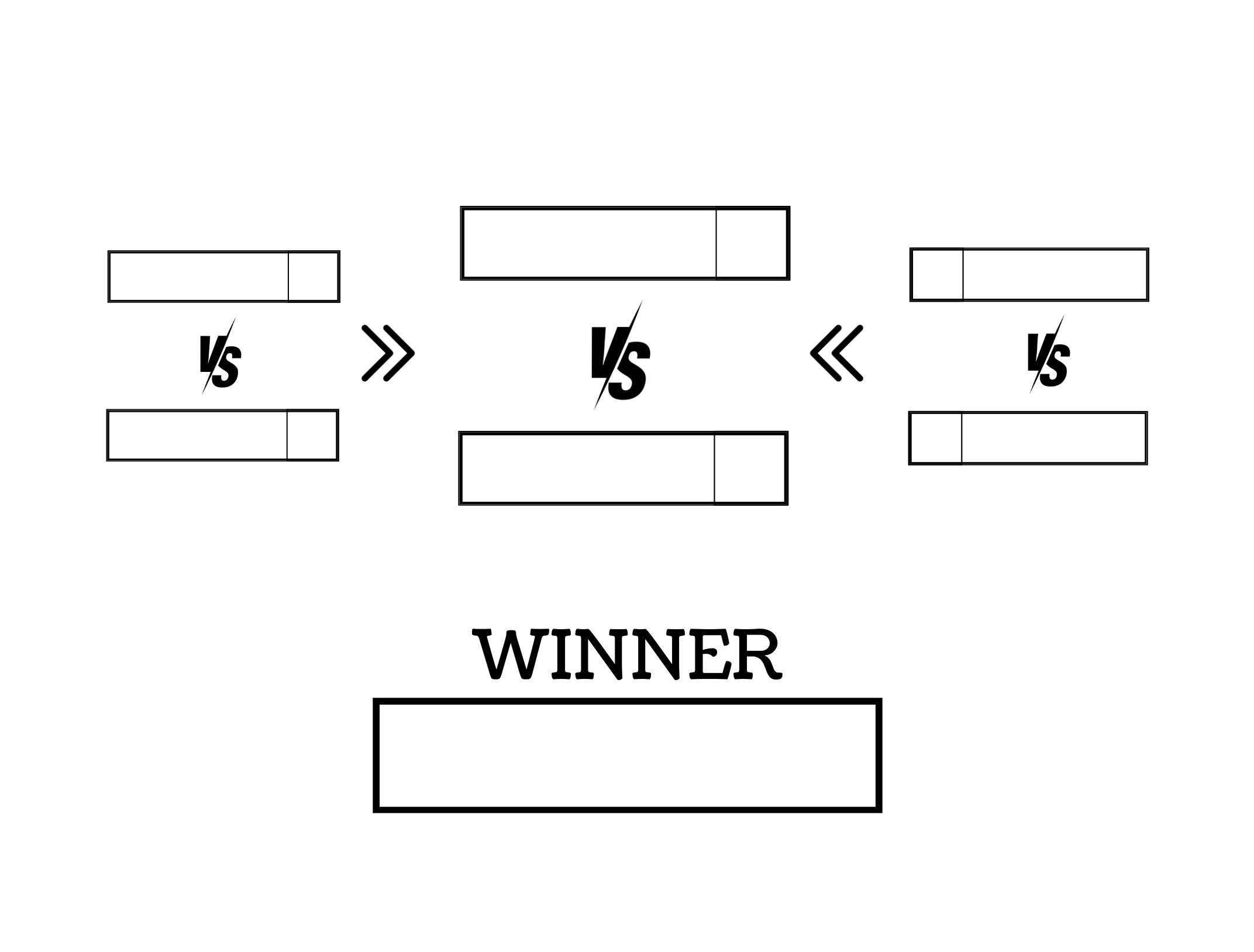 Tournament Bracket Template Knockout Bracket Single Elimination Bundle ...