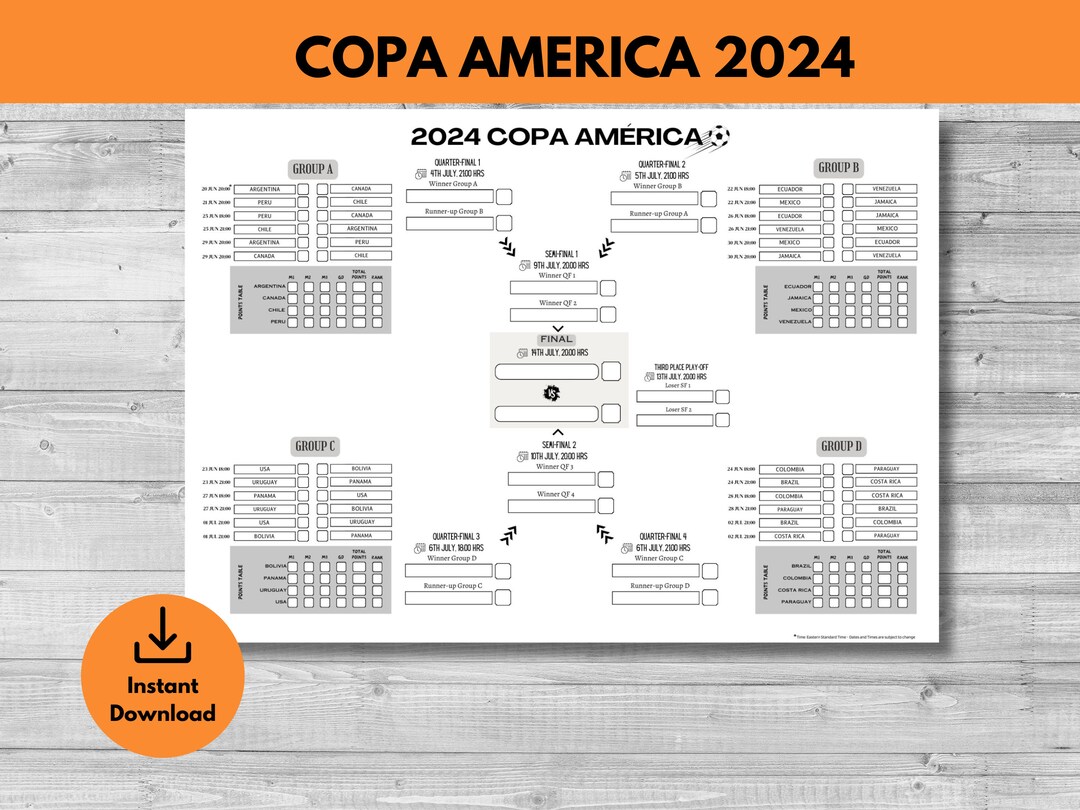 2024 Copa America Copa América America Cup Soccer Football A2, A3, & A4 ...