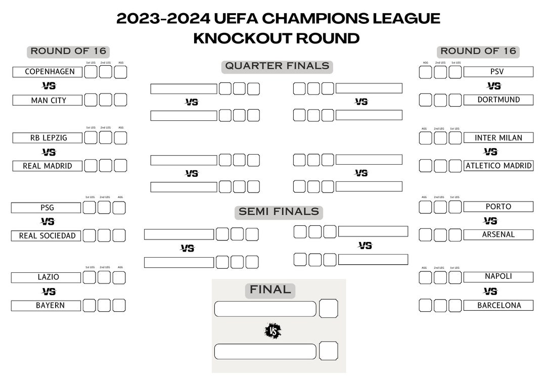 2023-2024 Champions League Knockout Round 2023-2024 Europa League ...