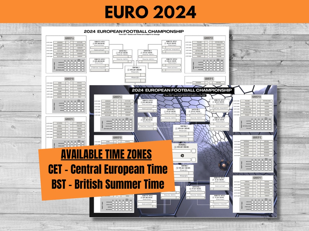 Euro 2024 European Football Championship 2024 Football Soccer A3 and A4 ...