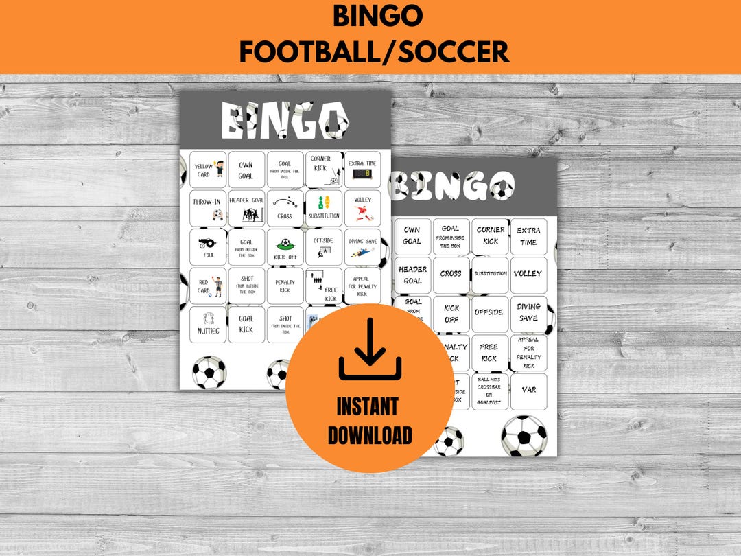 Football BINGO | Soccer BINGO | Football | Soccer | 5x5 Bingo Cards ...