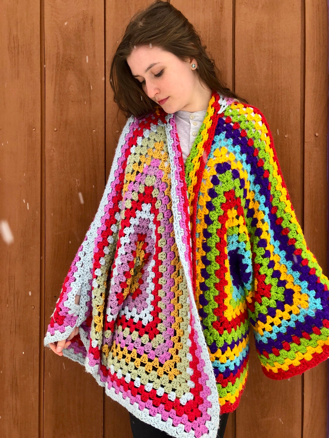 MADE TO ORDER Hexagon Cardigan, Hexi Cardi, Crochet Hexagon Sweater ...