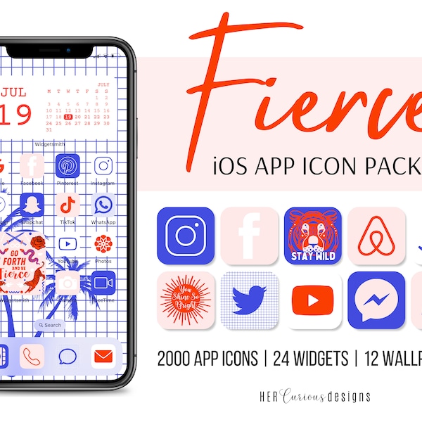 Blue App Icon Pack - Etsy