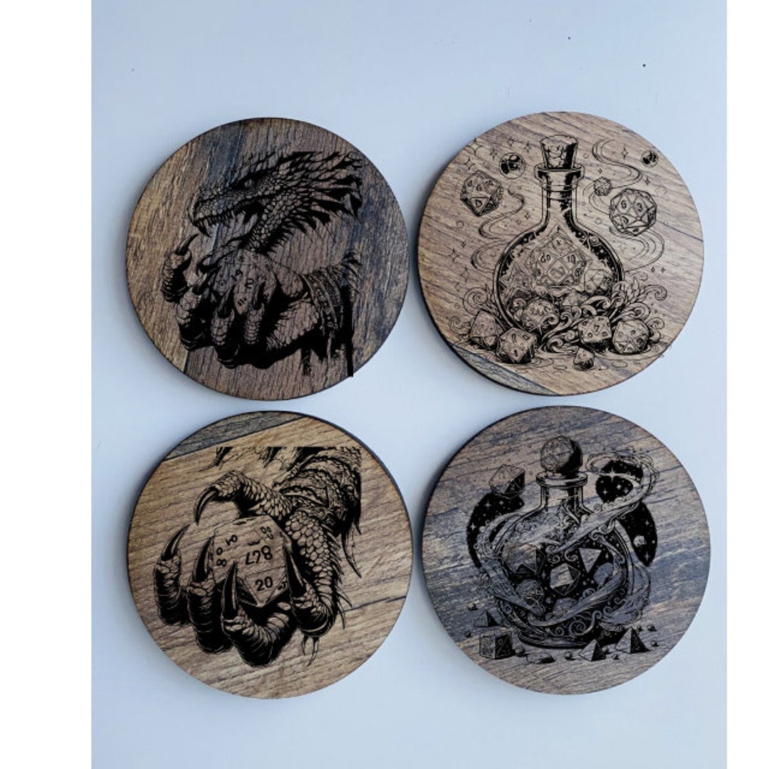 Dungeons and Dragons Coaster Set - Etsy