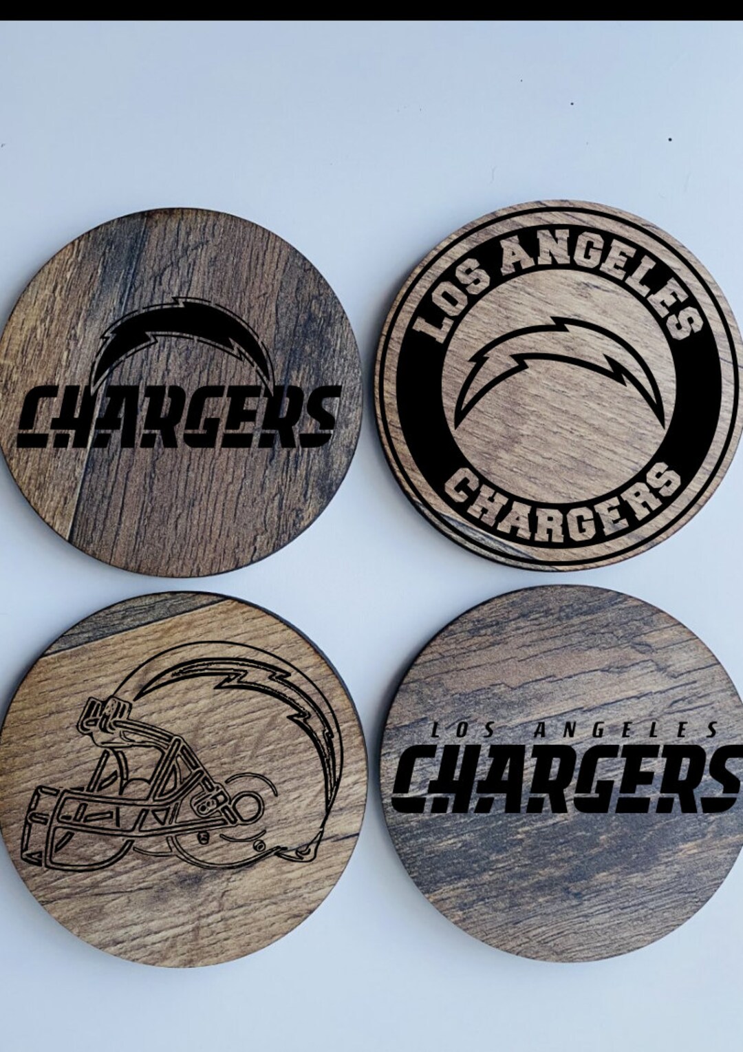 NFL Los Angeles Chargers Coaster Set - Etsy