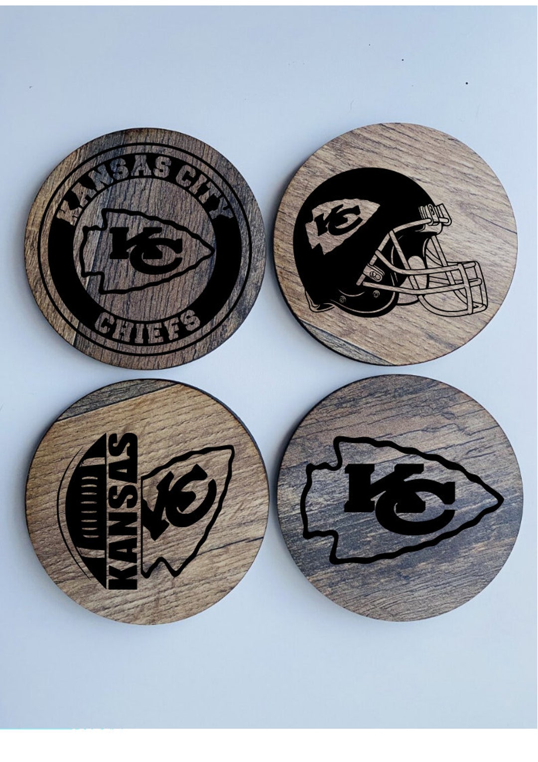 Chiefs Coaster Set - Etsy