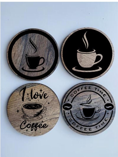 Coffee Time Coaster Set - Etsy