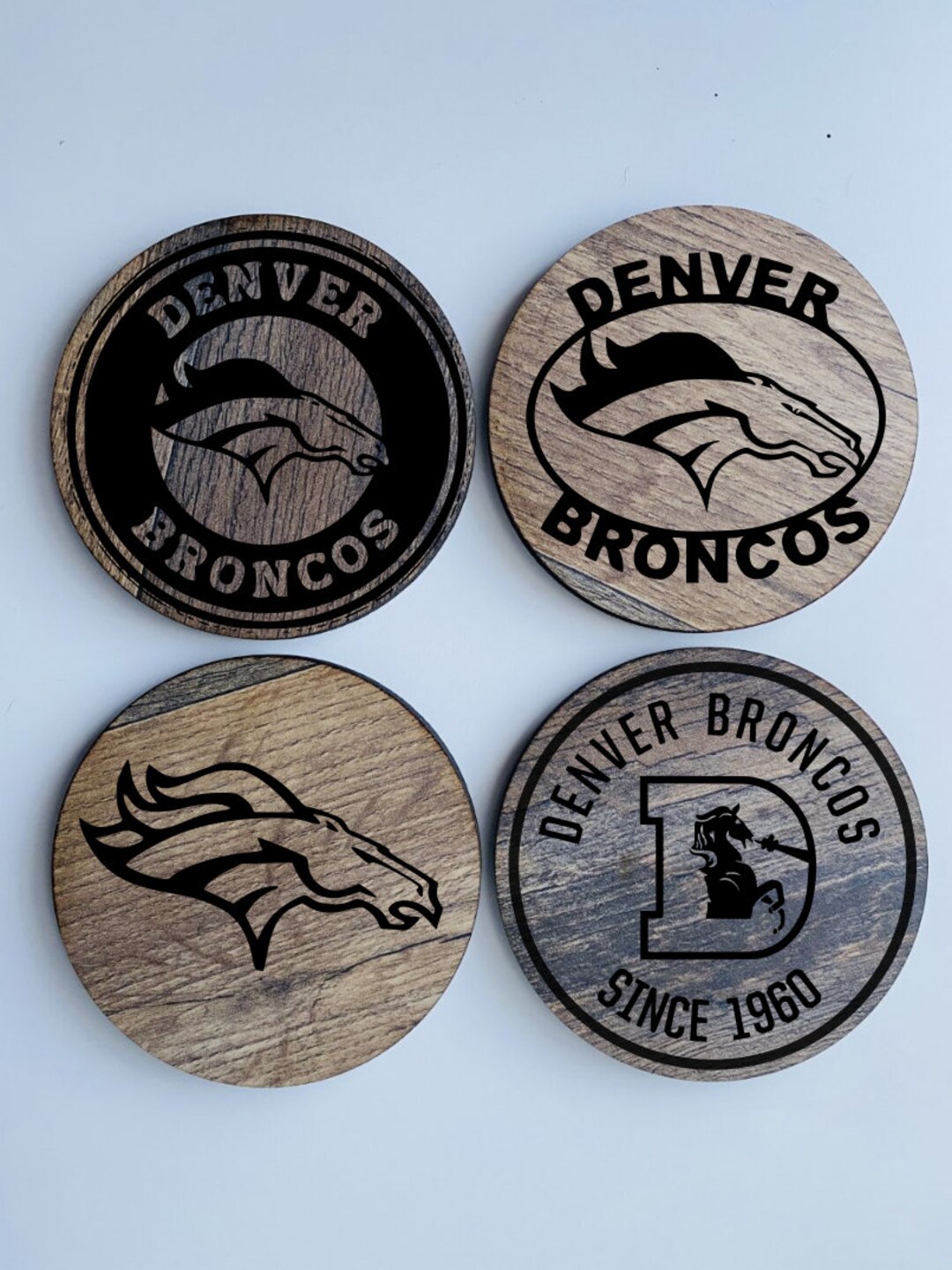 Denver Broncos Coaster Set - Etsy