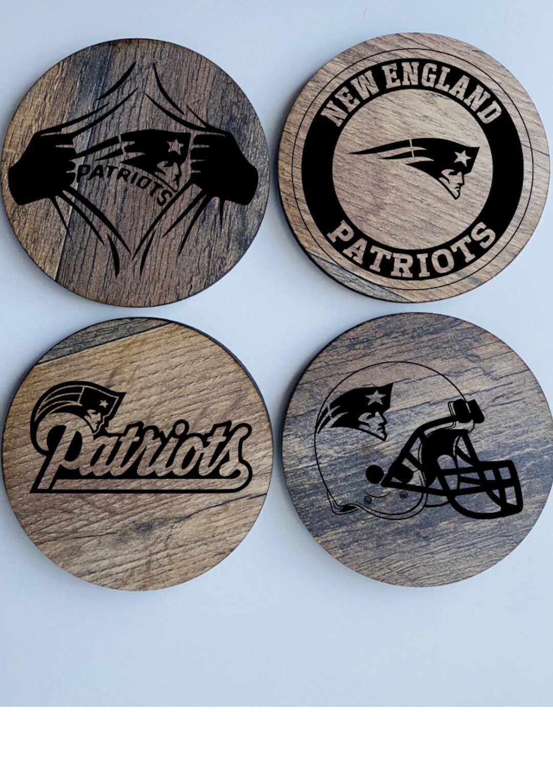 New England Patriot Coaster Set - Etsy
