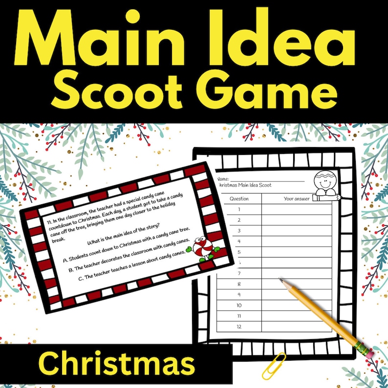 Christmas Reading Game Teacher Homeschool Tutor, Reading Games ...