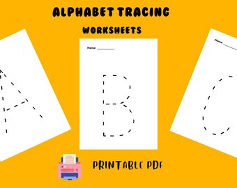 Printable Alphabet Letter Tracing Book, A to Z, Alphabet Tracing ...