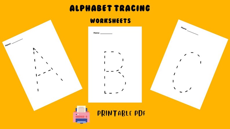 Printable Alphabet Letter Tracing Worksheets, A to Z, Alphabet Tracing ...