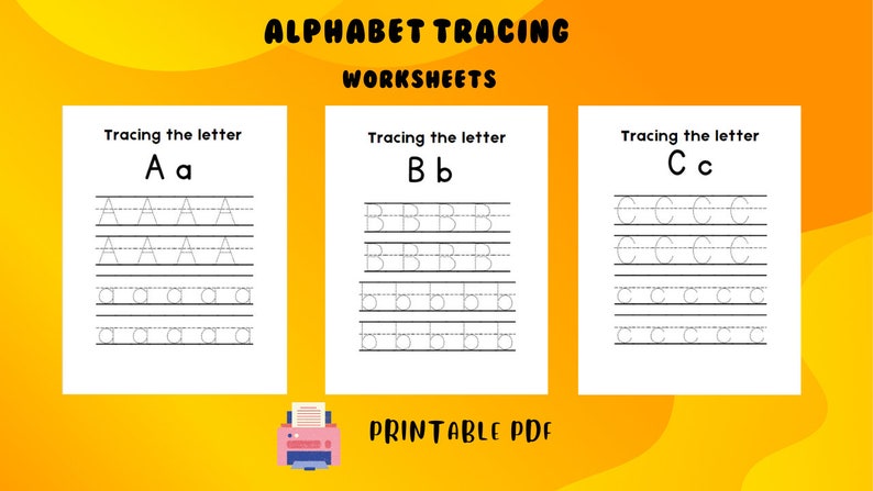 Printable Alphabet Letter Tracing Activities: Worksheets, A to Z ...