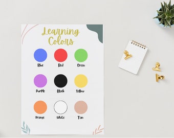 Printable Color Charts - Home School Chart for Teaching Colors - Color ...