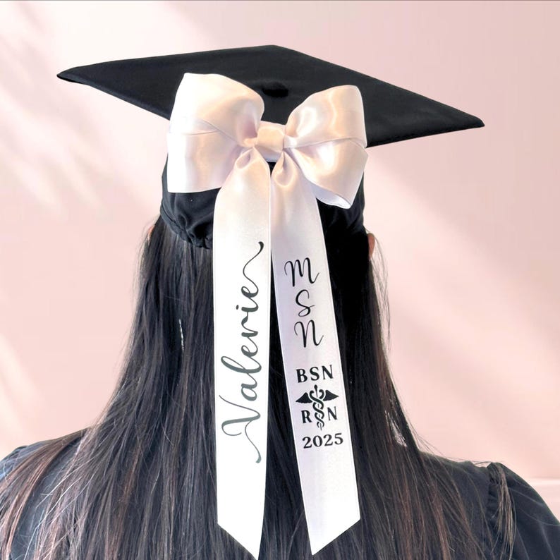 Nursing Graduation Bow Cap Topper Coquette Style Decoration ...