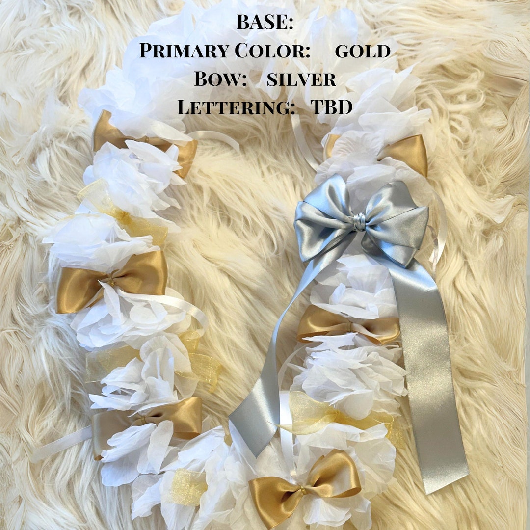 DIY Money Lei Starter Personalized Graduation Lei Custom Colors Satin ...