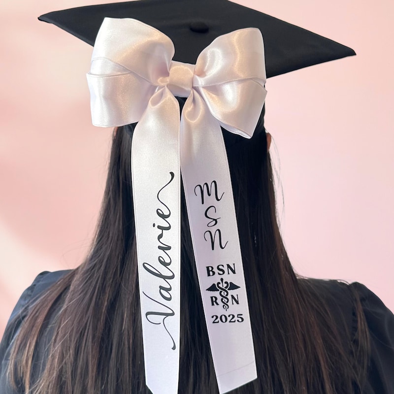 Nurse Bow Grad Cap - Etsy