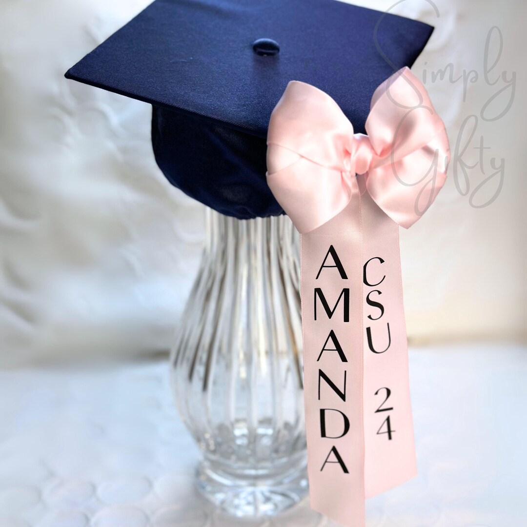 GRAD CAP Topper Hair Bow Graduation Gift Bow Personalized - Etsy