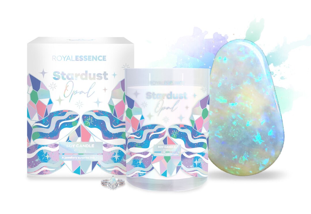 Jewellery Candles Opal Candle - Etsy