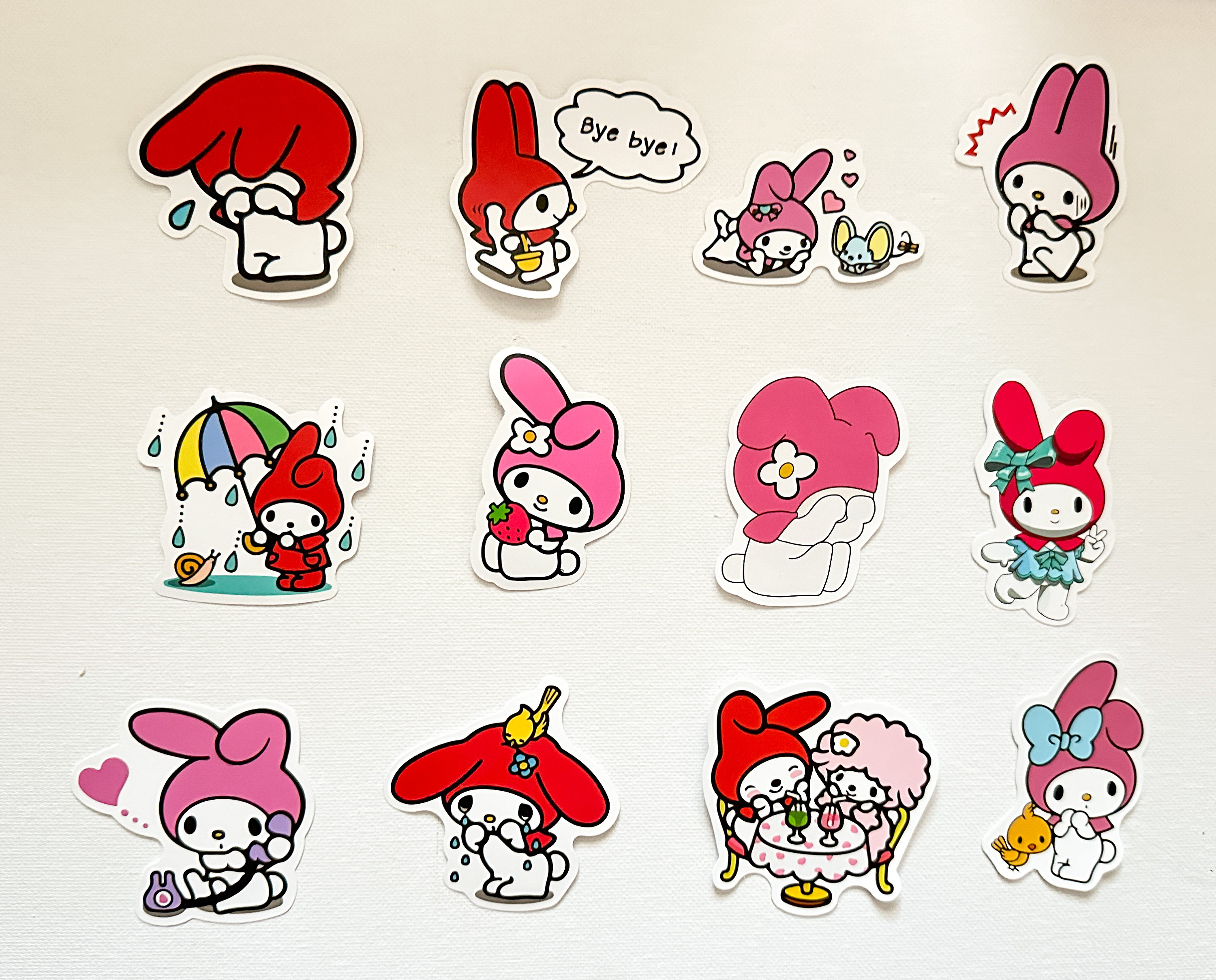 50 Pcs Sanrio My Melody Decoration Stickers , Non Repeated Cute My ...