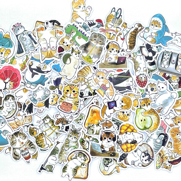 Animated Cat Stickers - Etsy