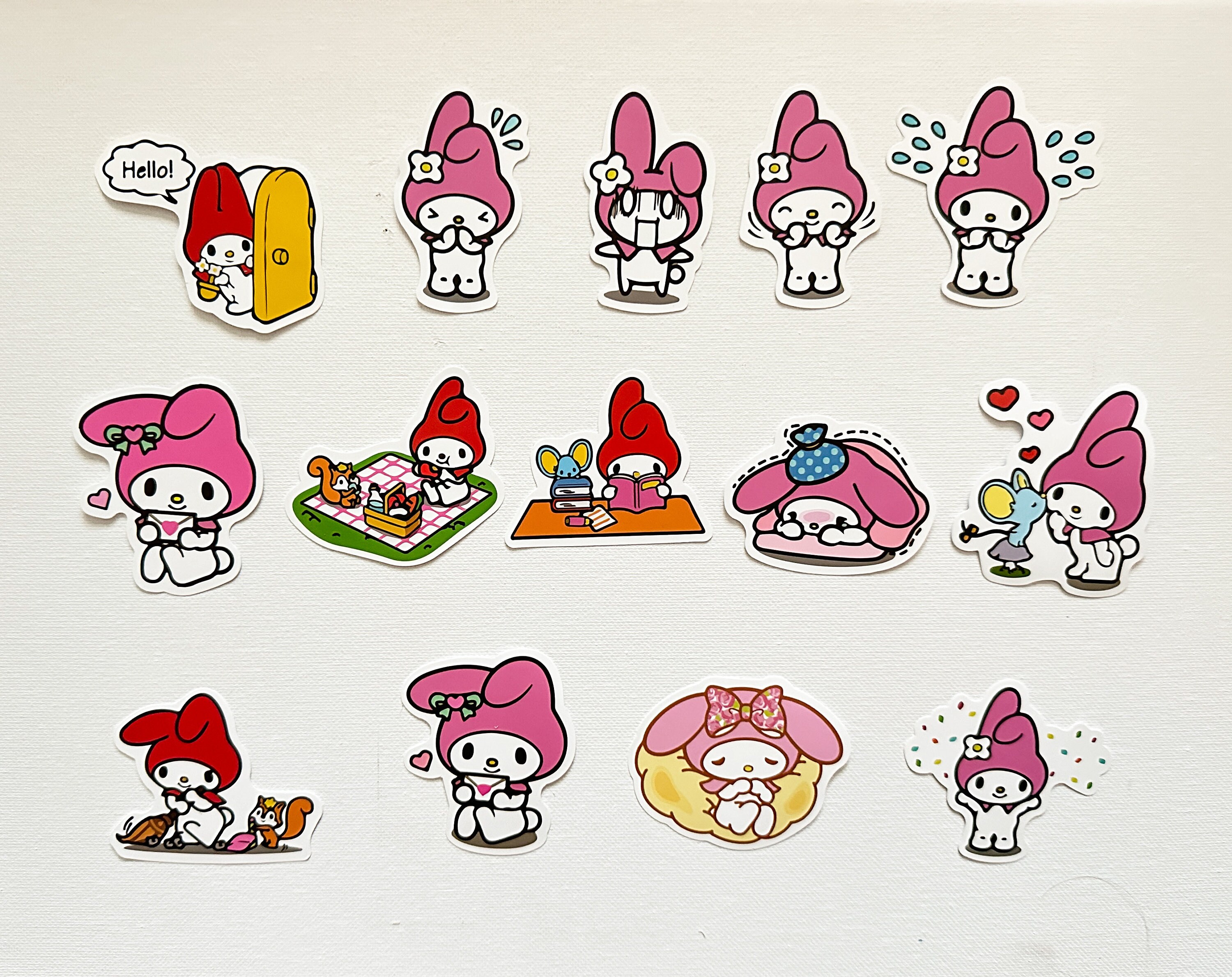 50 Pcs Sanrio My Melody Decoration Stickers , Non Repeated Cute My ...