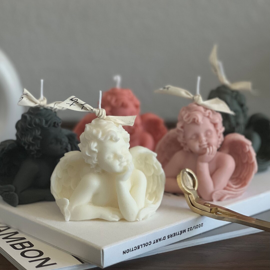 Cherub Angel Candle, Handmade Candle, Soy Wax Candle for Home Decor ...