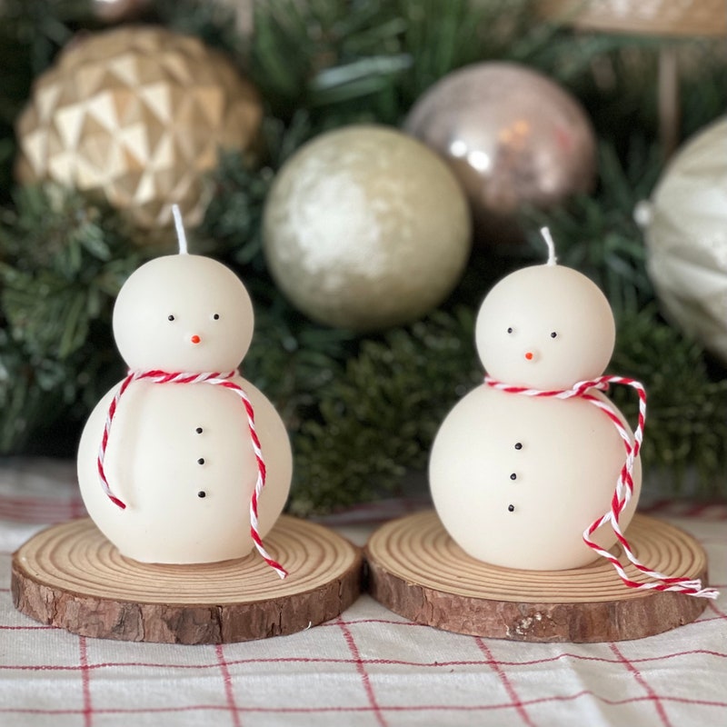 Snowman Candle - Etsy