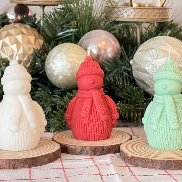 Snowman Candle - Etsy
