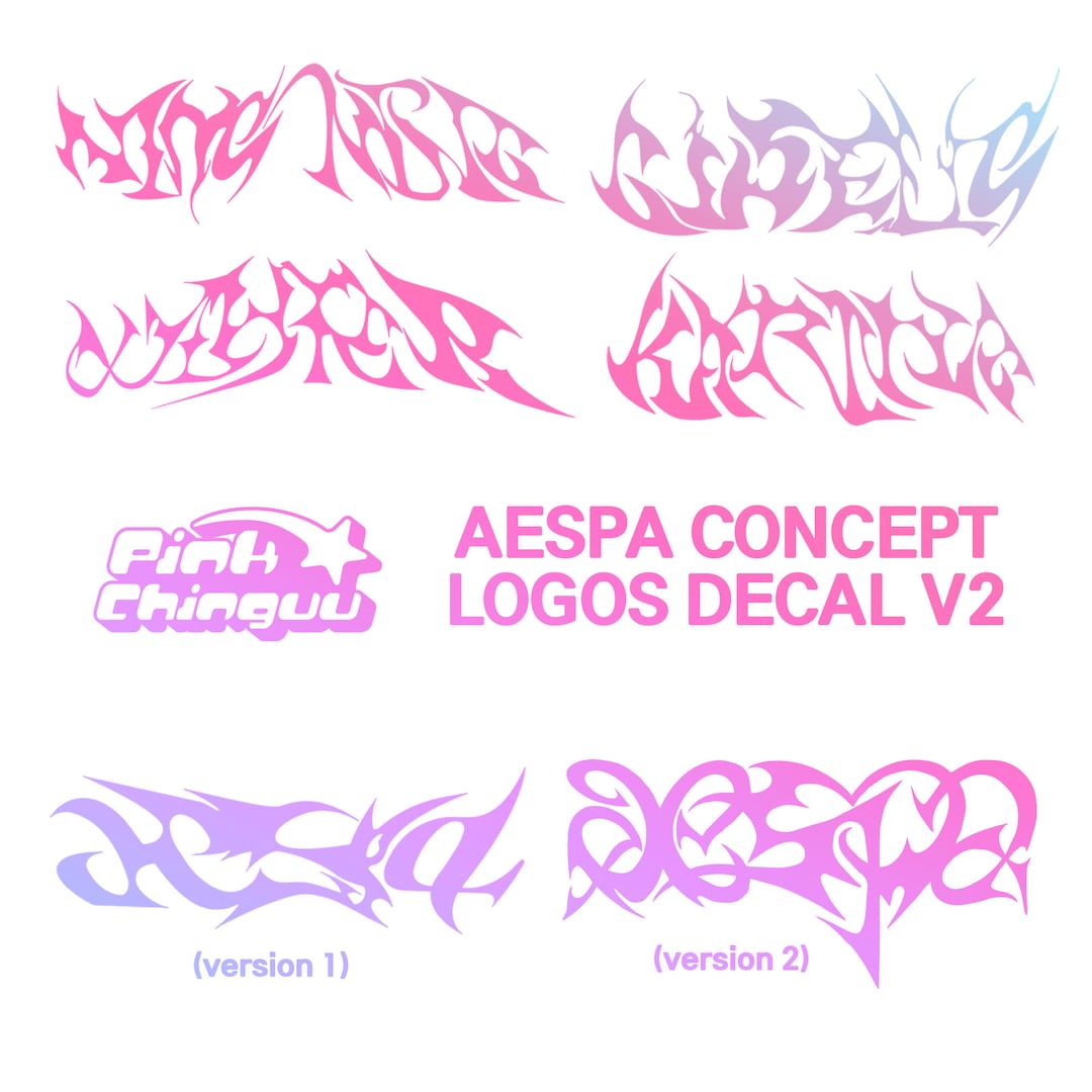 AESPA Member Names and Logos K-pop Vinyl Decal Logo - Etsy