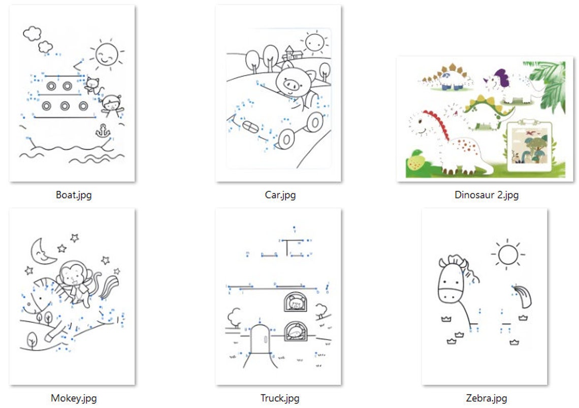 11 Digital Kids' Drawing Exercises - Connect With Dots - Perfect for ...