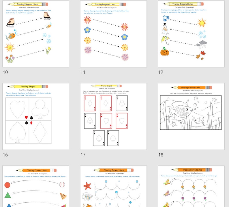 25 Digital Kids' Drawing Exercises - Fine Motor Skills Development ...