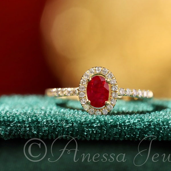 Lab Created Pigeon Blood Red Ruby Ring - Etsy