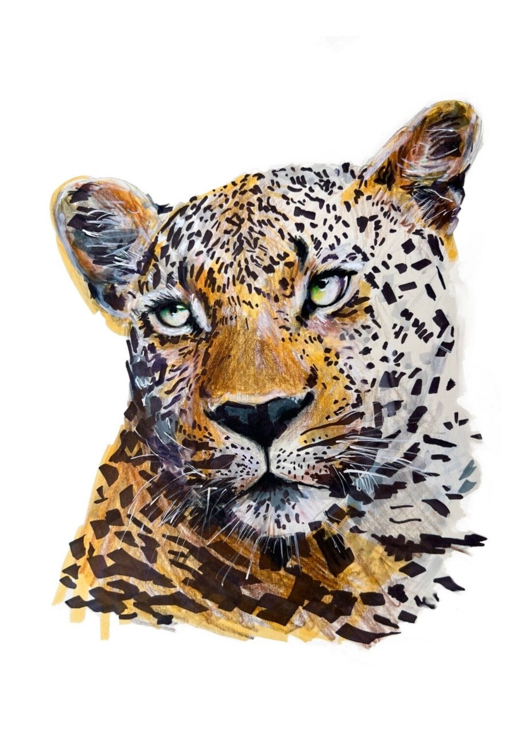 Fine Art Leopard Print, Giclee, Animal Painting, Wall Art, Art Prints ...
