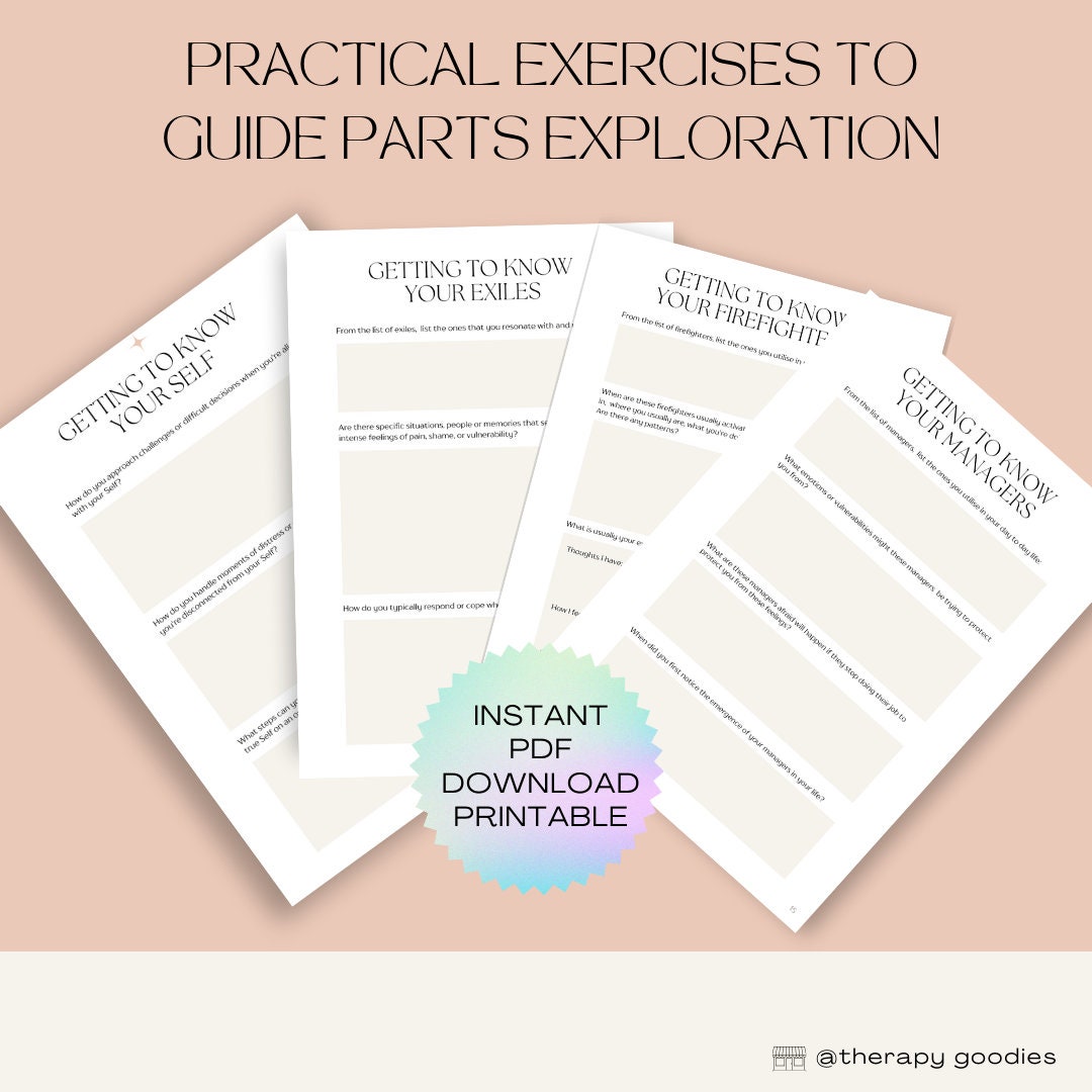 Internal Family Systems Workbook IFS Worksheets for Parts Exploration ...