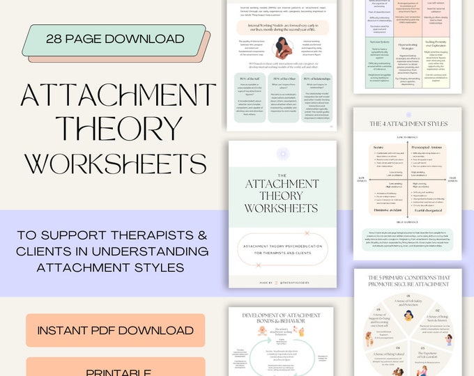 Attachment Styles Cheat Sheet and Fillable Guide - Instant Download ...