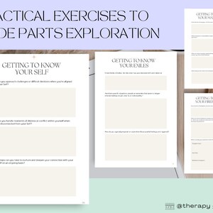 Internal Family Systems Workbook IFS Worksheets for Parts Exploration ...