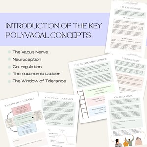 Polyvagal Theory Workbook for Nervous System Regulation Worksheets for ...