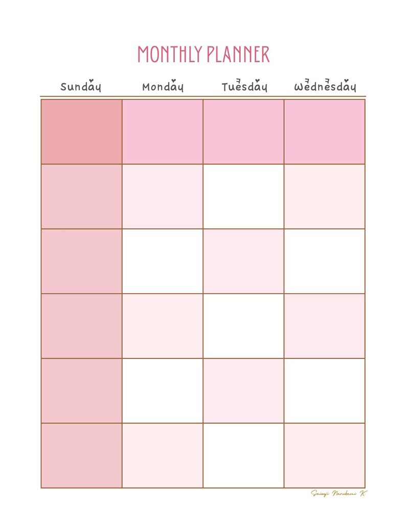 Kawaii Pink 2026 Planner, Canva Editable, Daily Weekly Monthly (digital ...