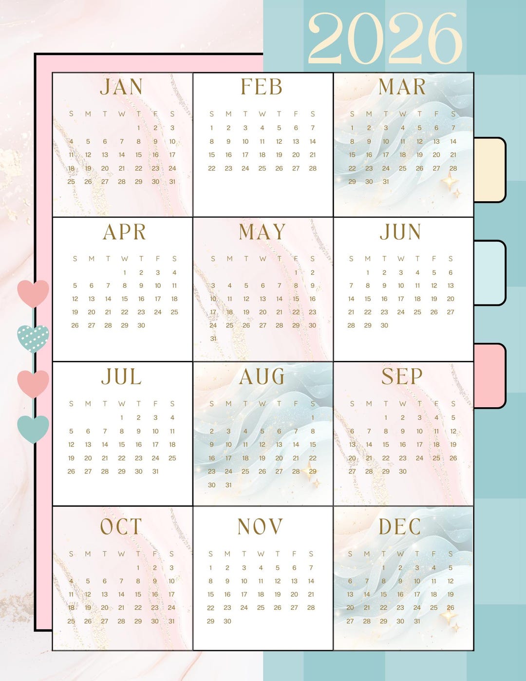 2025-2026 Digital Planner | Monthly, Weekly, Daily (printable PDF) - Etsy