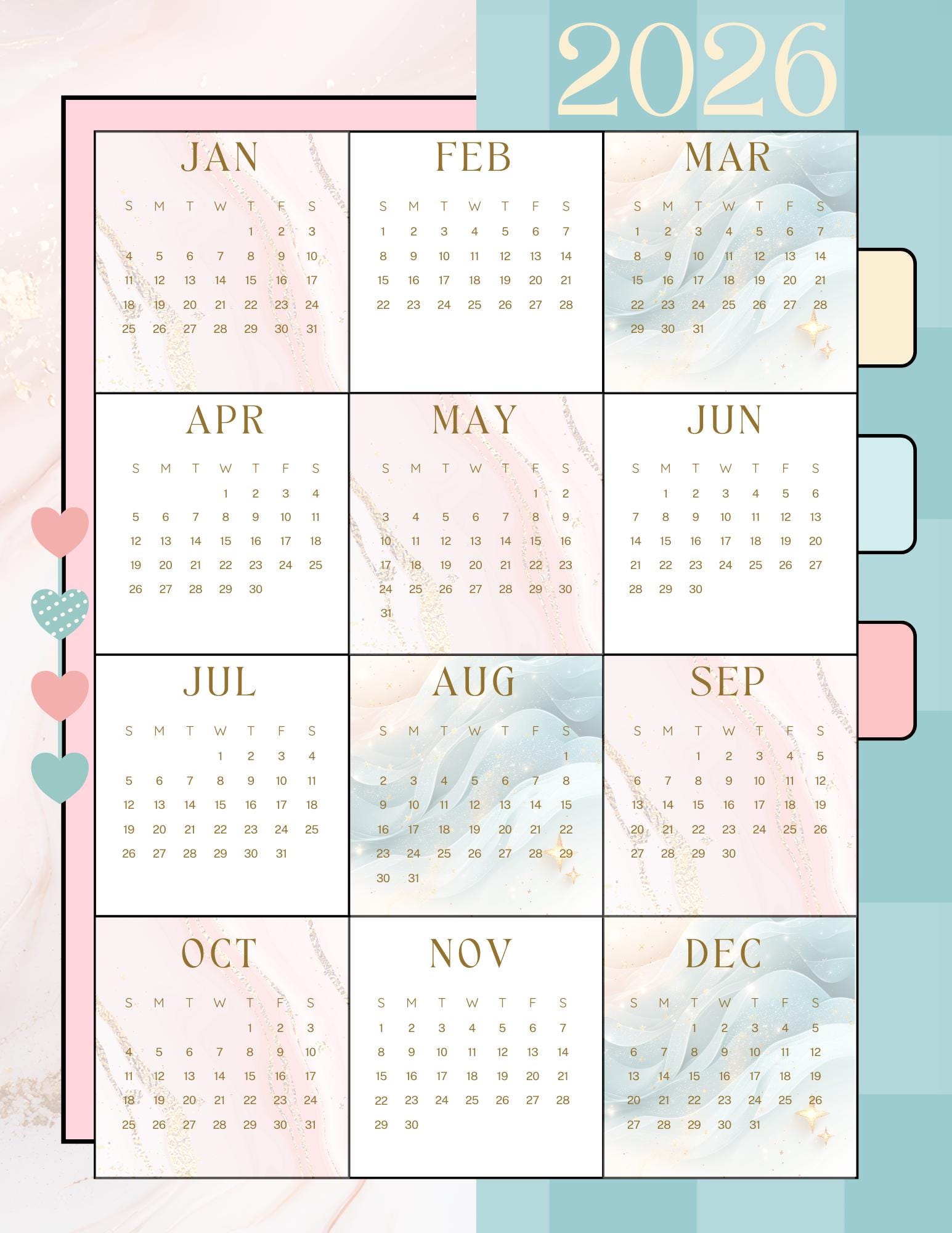2025-2026 Digital Planner | Monthly, Weekly, Daily (printable PDF) - Etsy