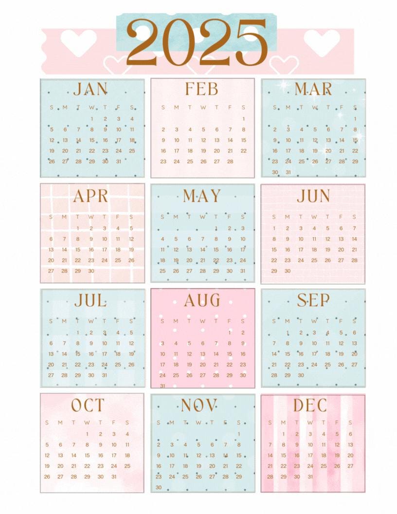 2025-2026 Digital Planner | Monthly, Weekly, Daily (printable PDF) - Etsy