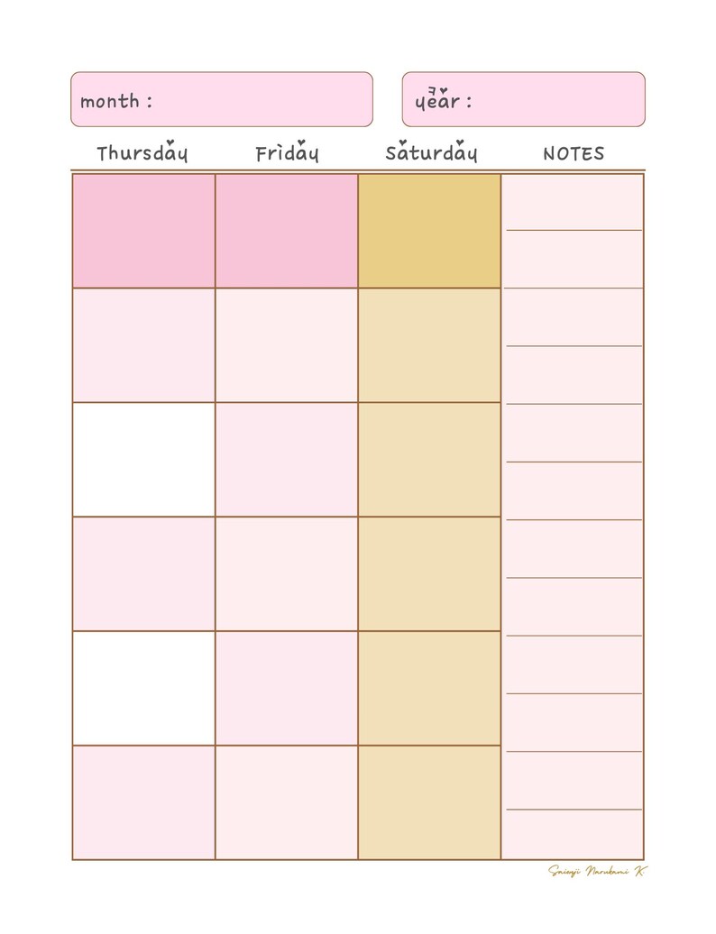 Kawaii Pink 2026 Planner, Canva Editable, Daily Weekly Monthly (digital ...