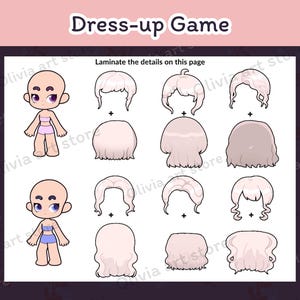 Printable Paper Doll Dress-up Printable DIY Busy Book for Toddlers ...