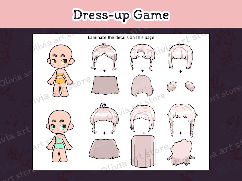 Printable Paper Doll Dress-up DIY Activity for Kids Fun & Educational ...
