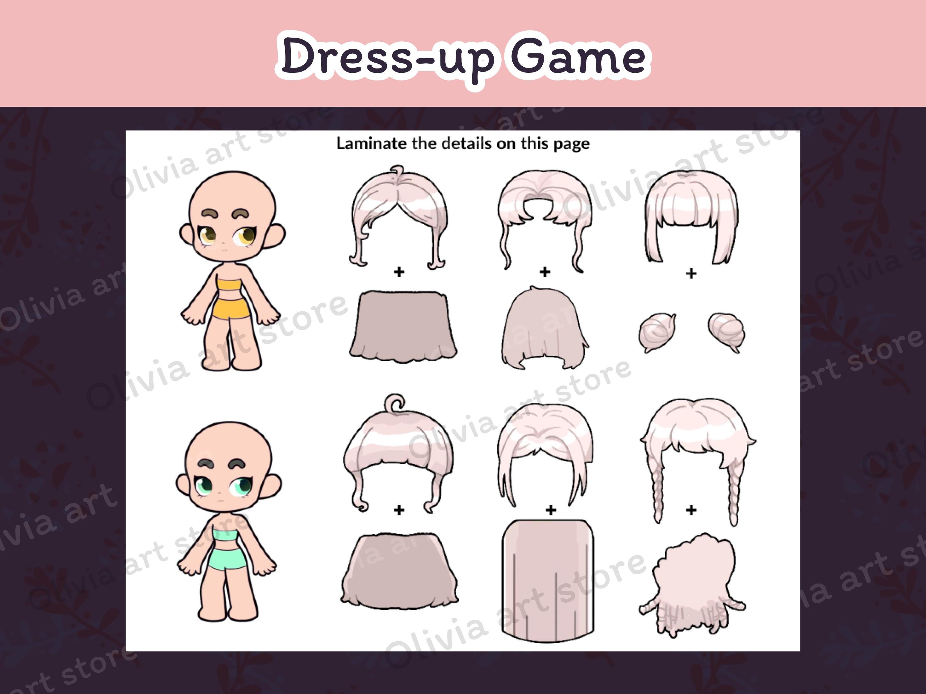 Printable Paper Doll Dress-up Activity: 16 Clothes Pieces (digital ...