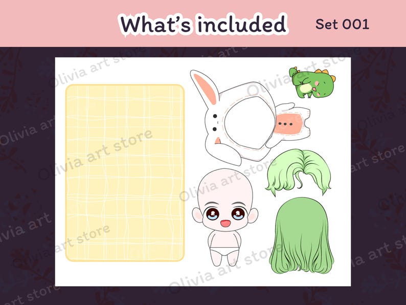 Chibi Doll Printable: Dress up Paper Doll Activity (digital Download ...